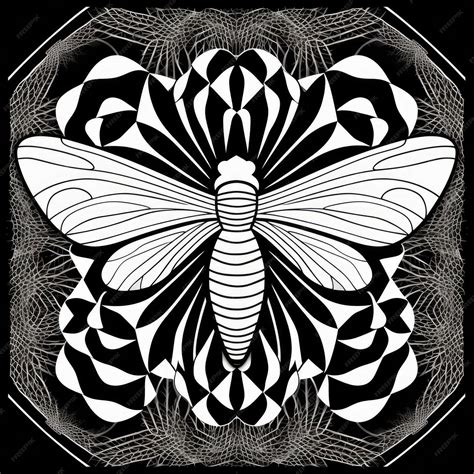 Premium Ai Image Stylish Vector Graphic Black And White Bee Wing