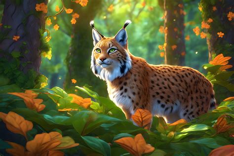 Lynx Cartoon Wallpaper Graphic By Forhadx5 · Creative Fabrica
