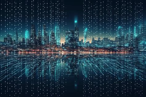 Smart City And Big Data Network Connection Stock Illustration Illustration Of Darkness