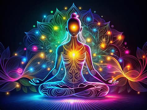 Mystical Continuous Line Art Intricate Yoga Meditation Symbols In