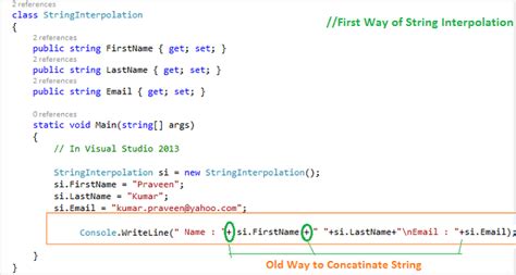 String Interpolation In C