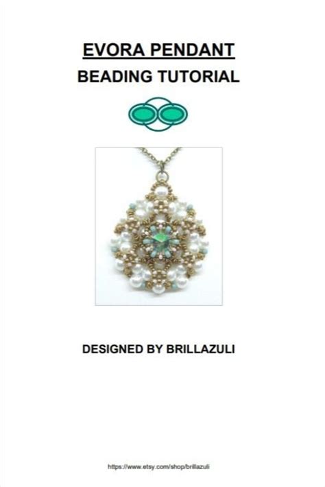 Pdf Beading Tutorial Bead Pattern Beaded Pendant Tutorial