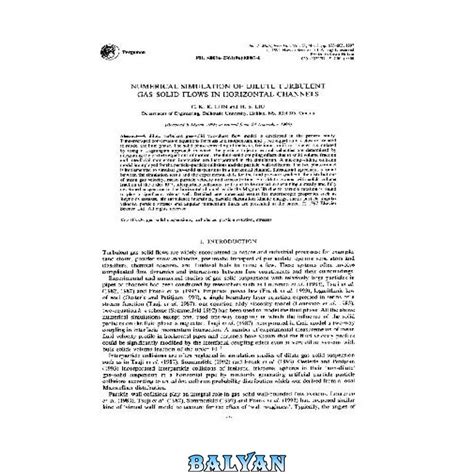 شبیه‌سازی عددی جریان‌های متلاطم گاز جامد رقیق در کانال‌های افقی وبلاگ کتابخانه دیجیتال بلیان