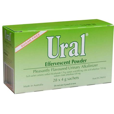 Ural Effervescent Powder 28 Sachets Urinary Alkalinizer For 12092023