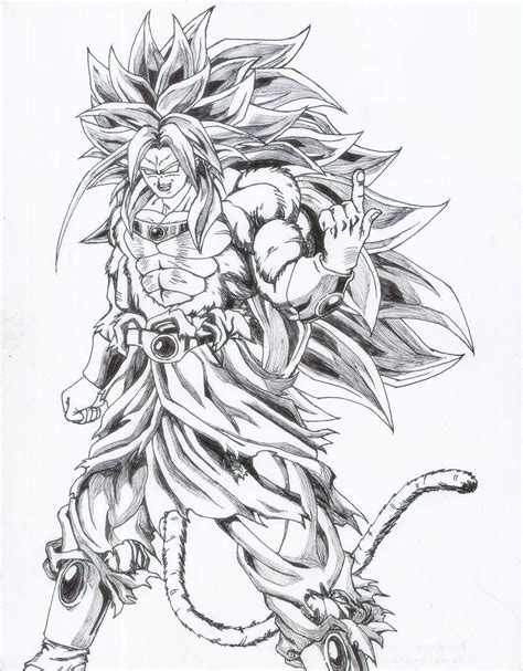Broly Ssj5 Por Leirus Dibujando Dibujos Goku Dibujo A Lapiz