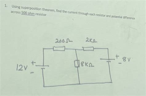 solved using superposition theorem find the current through