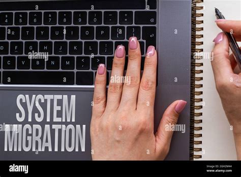 Text Sign Showing System Migration Conceptual Photo Moving From The Use Of One Operating