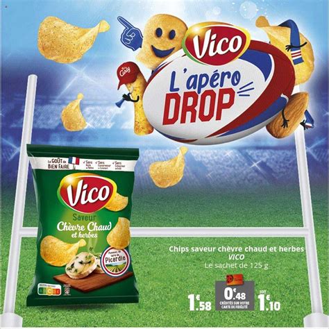 Promo Vico Chips Saveur Chèvres Chaud Et Herbes Chez Coccinelle