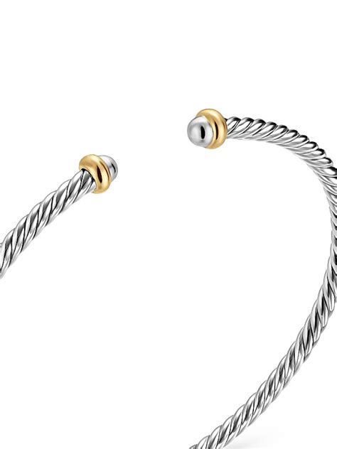 David Yurman Micro Cable Flex Bracelet In Sterling Silver Saks Fifth