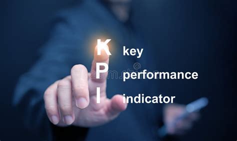 Kpi Key Performance Indicator A Businessman Tapping On Virtual Screen