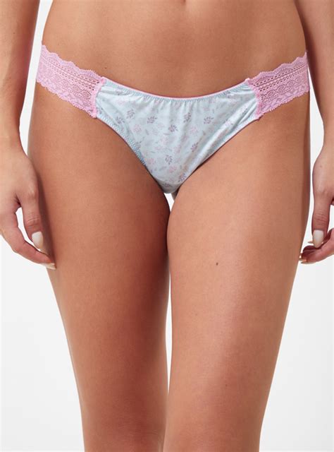 Ripley CalzÓn AlgodÓn Mujer Index Verde Hi Cut Cheeky Microfibra Hojas