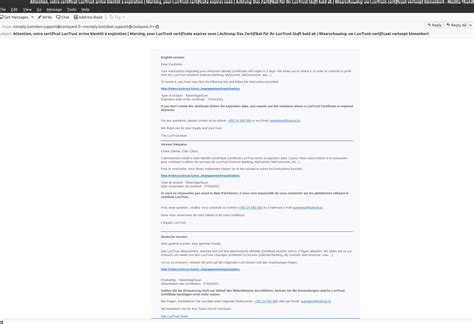 Luxtrust Expired Certificate Govcert Lu