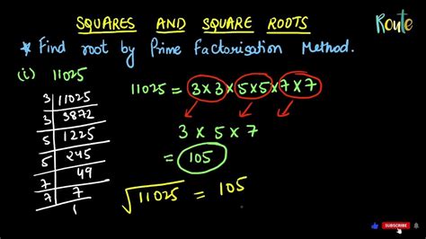 How To Find Root By Prime Factorisation Method Squares And Square