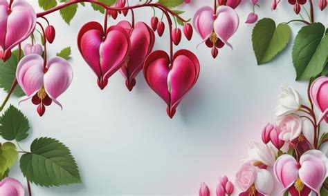 Premium Photo Bleeding Heart Floral Background