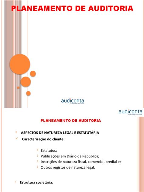 Planeamento De Auditoria Download Grátis Pdf Impostos Empréstimos
