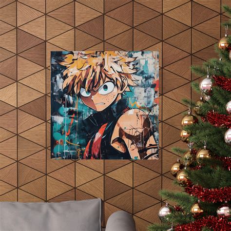 Posters Katsuki Bakugo Graffiti Style Fanart For Hero Lovers Matte