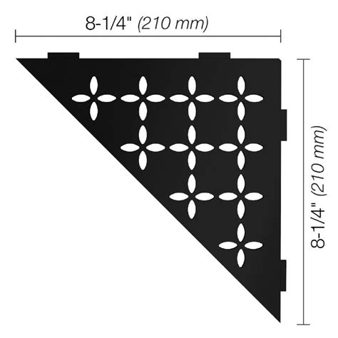 Shelf Triangular Corner Floral Matte Black Flooring Market