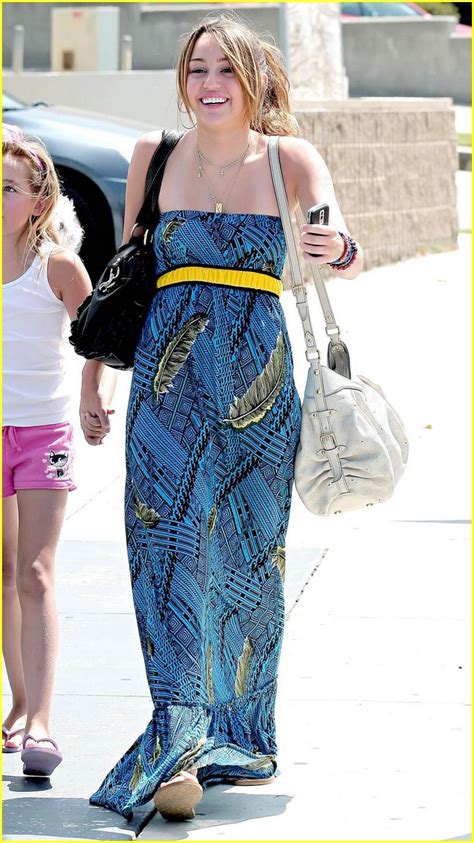 Miley Cyrus Blue Dress Beauty Photo 169701 Photo Gallery Just