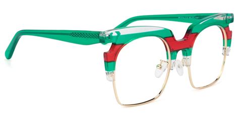 Browline Green Glasses Zeelool Eyeglass Frames