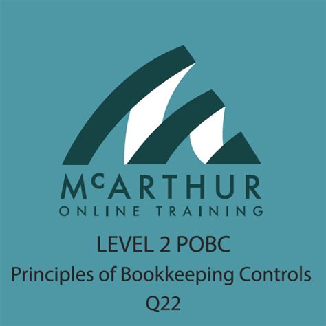Level 2 Pobc Principles Of Bookkeeping Controls Q22 Total
