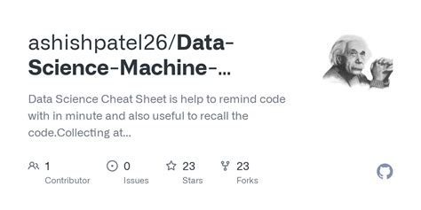 Github Ashishpatel26data Science Machine Learning Cheat Sheet Data