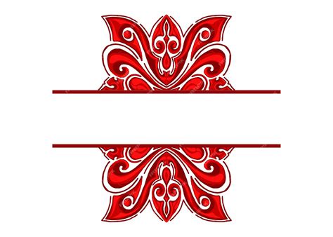 Red Orament Frame Border Vector Para El Diseño De Decoración Vector