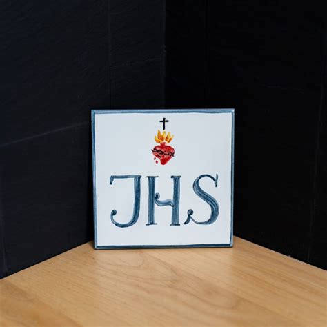 Azulejo Sagrado Corazón De Jesús Jhs Viribel