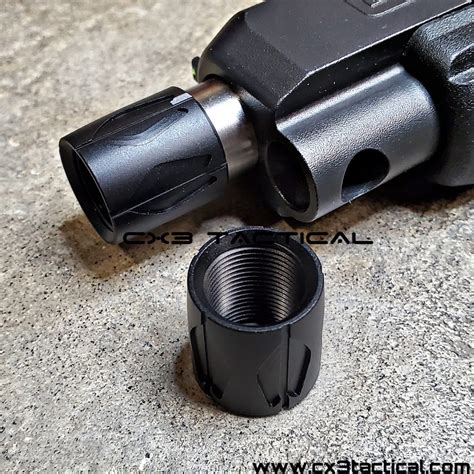 Glock Thread Protector 9mm 1 2 28 Tpi Fluted Thread Protector Fde Tan