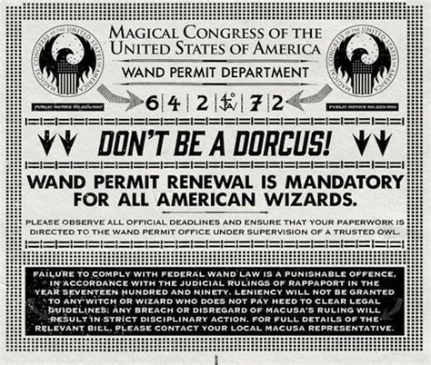Wand Permit Department Harry Potter Wiki Fandom