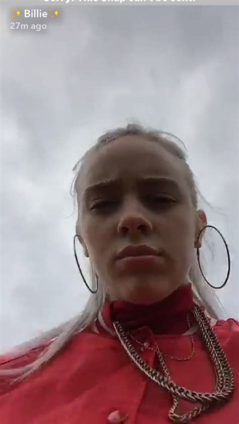 Billie On Her Snapchat Billie Billie Eilish Vídeos Billie Eilish