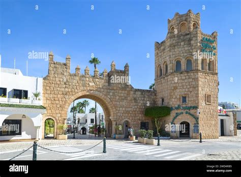 Port El Kantaoui Sousse Tunisia The Stone Gate And Tower Decorate
