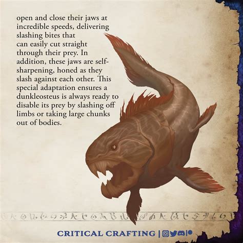 [oc] Dunkleosteus Statblock R Dndhomebrew