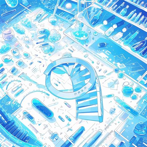 Hightech Laboratory Research Concept With Equipment And Data Visualization Premium Ai