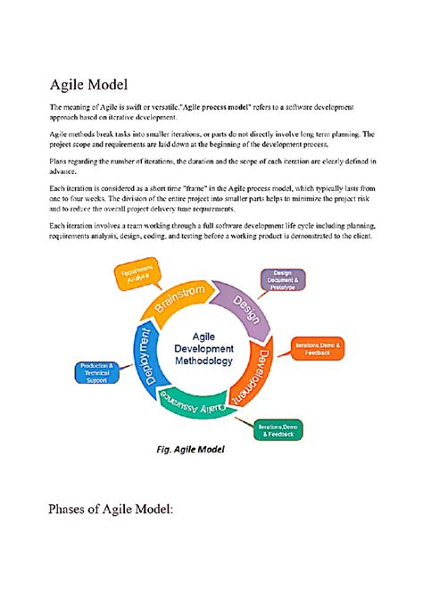 Agile Method Agile Model The Meaning Of Agile Is Swift Or Versatile