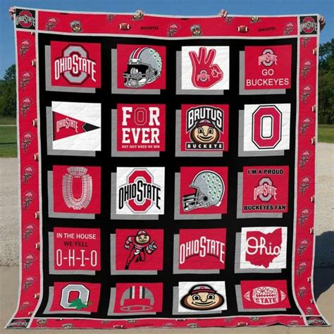 Ohio State Buckeyes 3d Full Printing Quilt V1 Circlemin