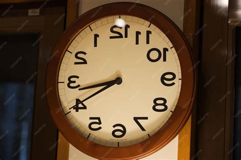 Upside Down Clock Premium Ai Generated Image