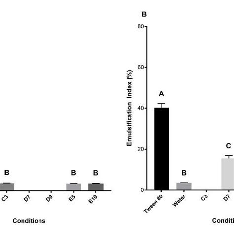 Emulsification Index E24 Of Isolated Compounds Of Bacterial Strains