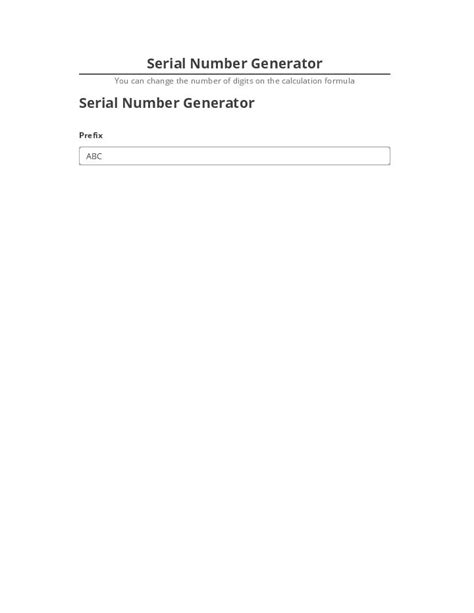 Archive Serial Number Generator Airslate
