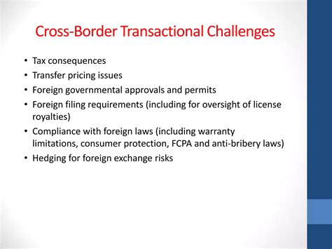 Cross Border Licensing Issues Pptx