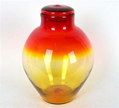John Nickerson John Nickerson Blenko Art Glass Apothecary Jar Circa