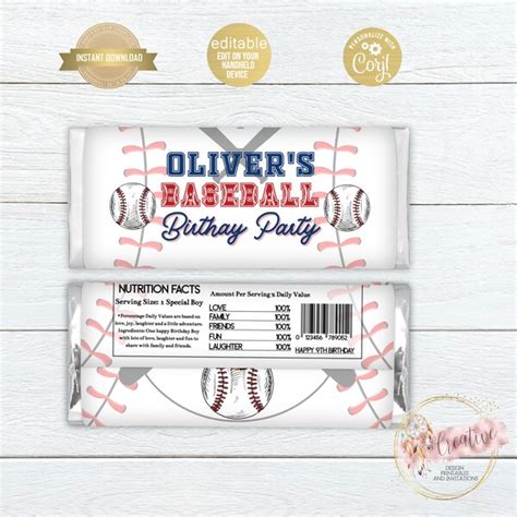 Baseball Candy Etsy
