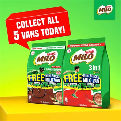 Free Milo Mini Brick Van With Every Milo 3in1gao Siew Dai Promotion Pack From 21 Sep 2022