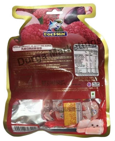 Red Round Konjac Lichi Flavour Jelly Candy Packaging Type Packet At