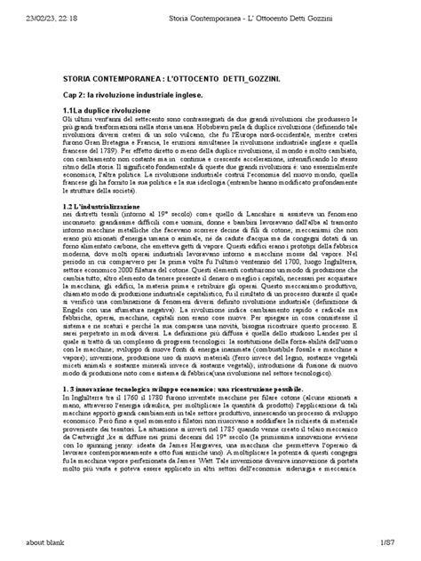 Storia Contemporanea L Ottocento Detti Gozzini Pdf
