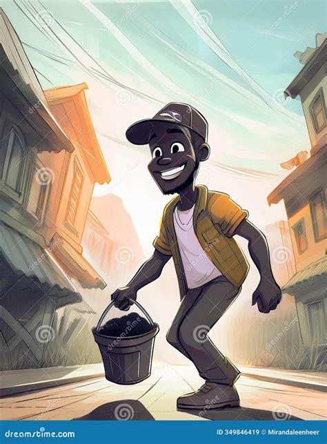 Garbage Man Working Cartoon Stock Illustration Illustration Of Street