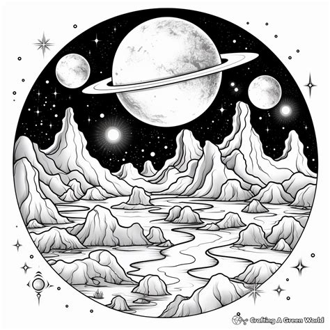 Space Coloring Pages For Adults Free And Printable
