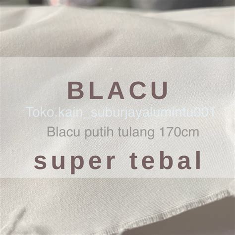Jual Blacu Belacu Super Tebal Kain Putih Tulang Kain Pouch Shopee Indonesia