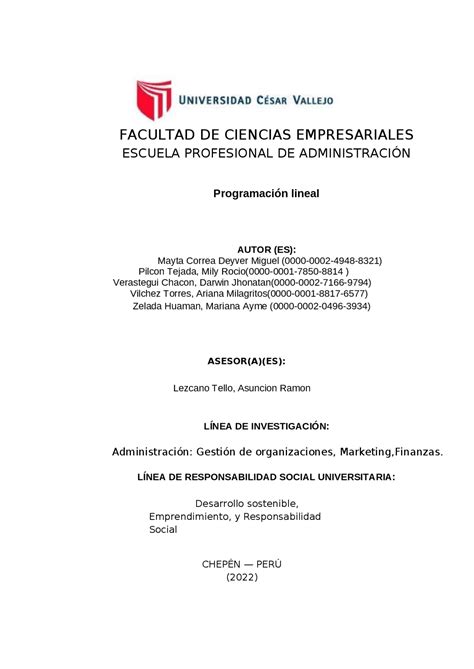 Programación Lineal Matemáticas Apuntes De Matemática Financiera