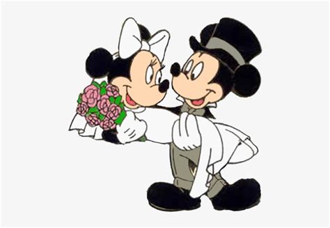 Mickey Wedding Clip Art Disney Mickey And Minnie Mouse A4 Art Print