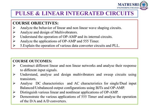 Pulse And Linear Integrated Circuits Ppt